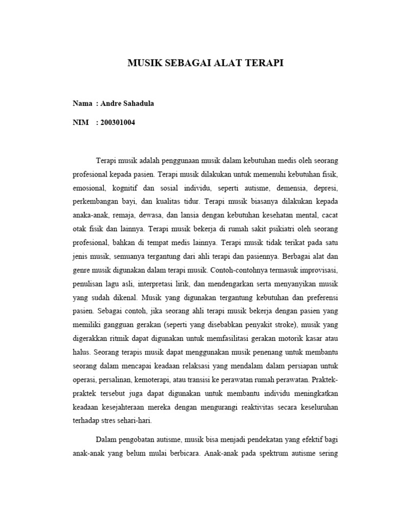 Terapi Musik | PDF