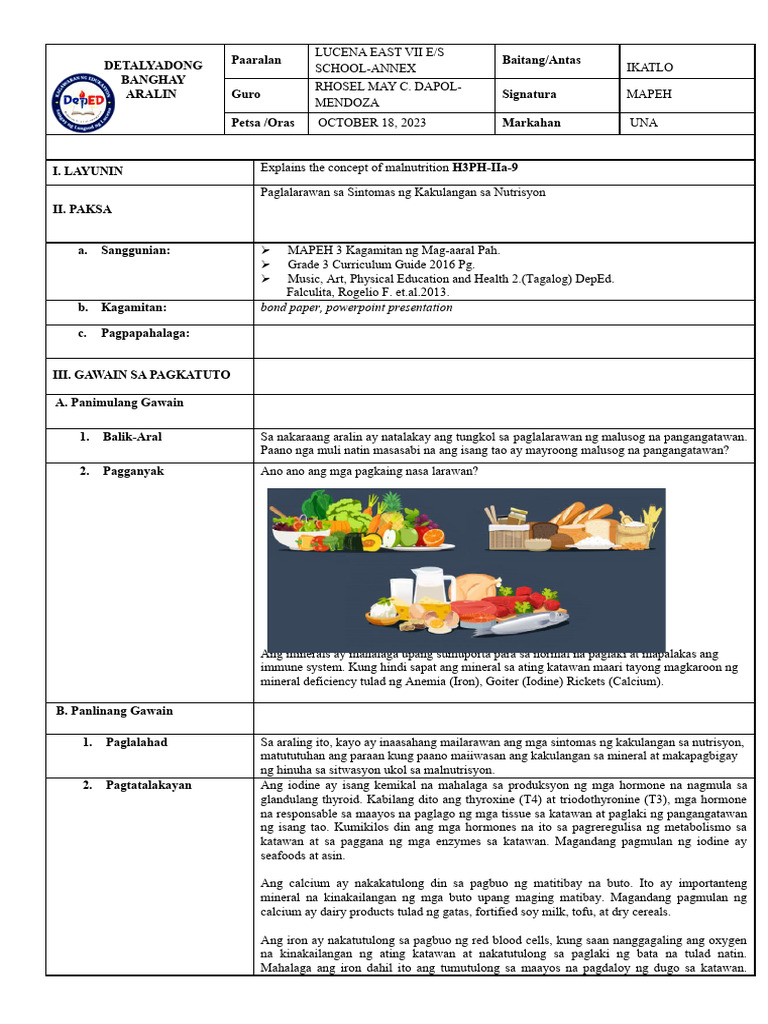 Health 3 Quarter 1 Week 1 Aralin 2 | PDF