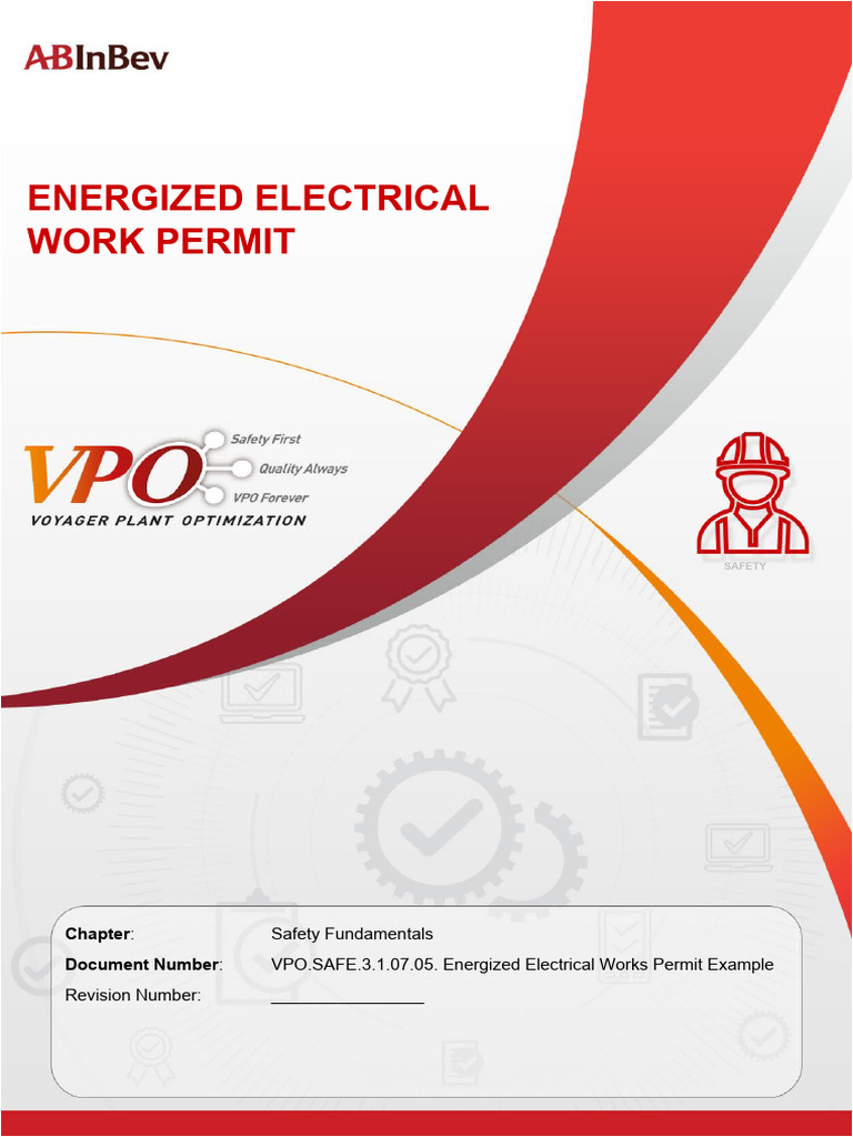 Energized Electrical Work Permit Guide | PDF | Personal Protective ...