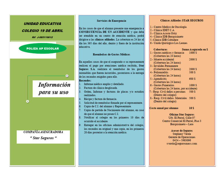 Triptico AP Escolar | PDF