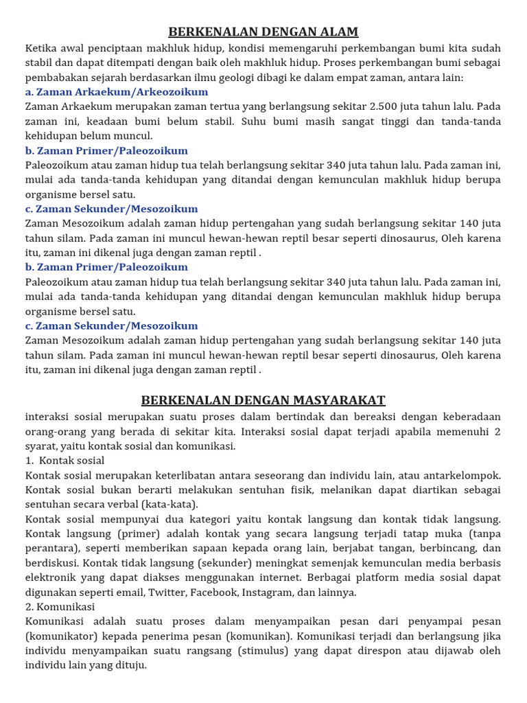 Berkenalan Dengan Alam | PDF