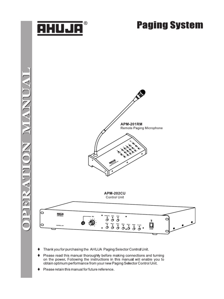 Ahuja APM-201-202 Operating Manual | PDF