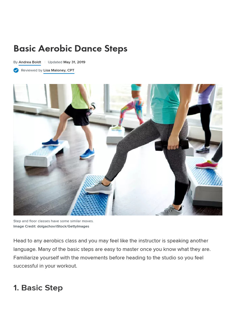 Main Steps in Aerobics | PDF | Aerobic Exercise | Physical Fitness