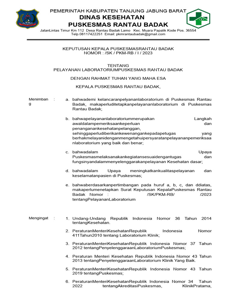 SK Pelayana Lab BNR | PDF