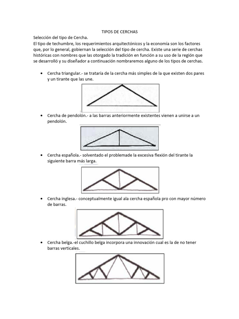 Tipos de Cerchas. | PDF | Hogar, jardinería y bricolaje | Arte