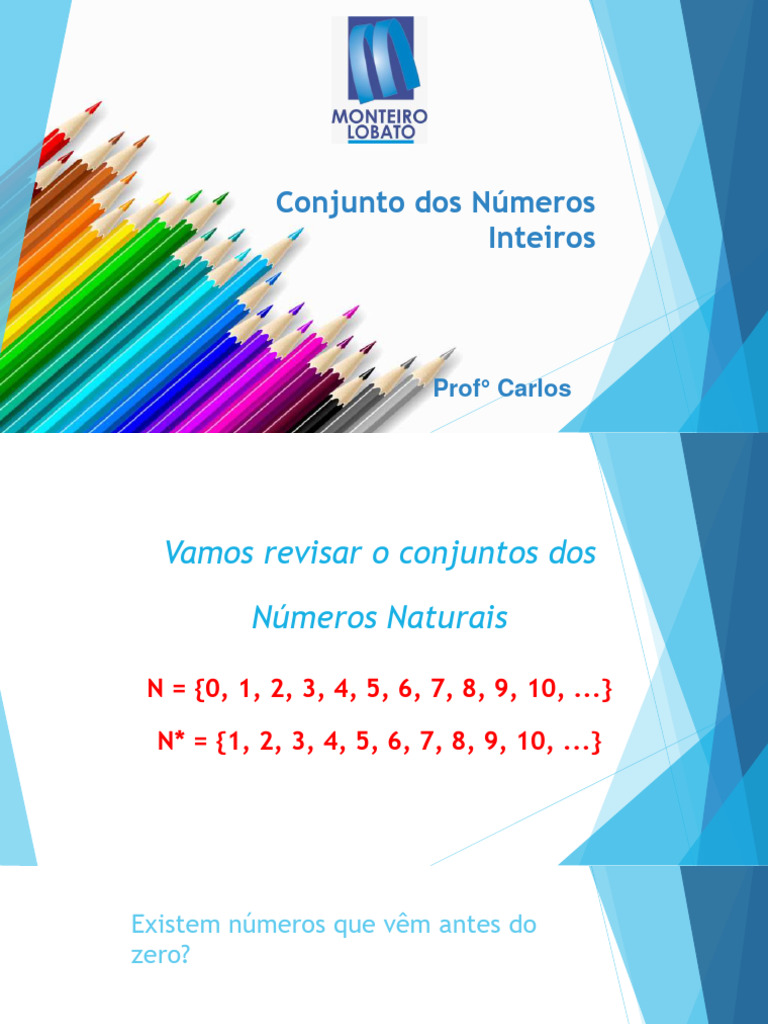 Conjunto Dos Nameros Inteiros | PDF | Números | Número inteiro