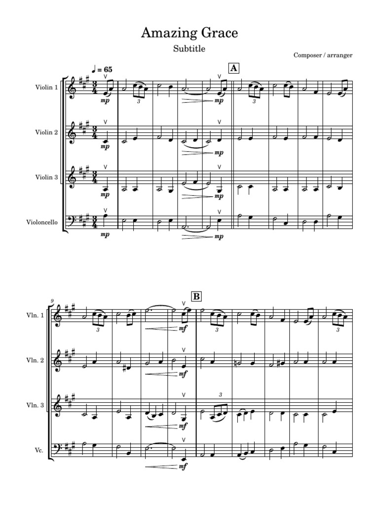 Amazing Grace | PDF | Musical Compositions | Musical Techniques