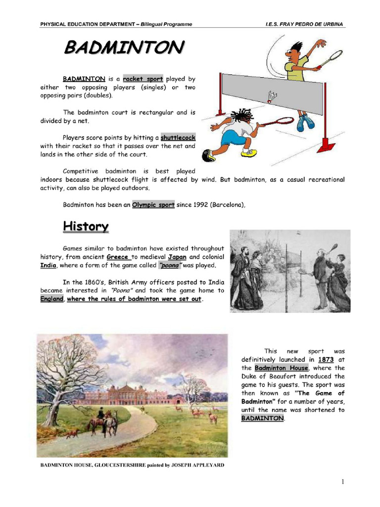 Badminton | PDF