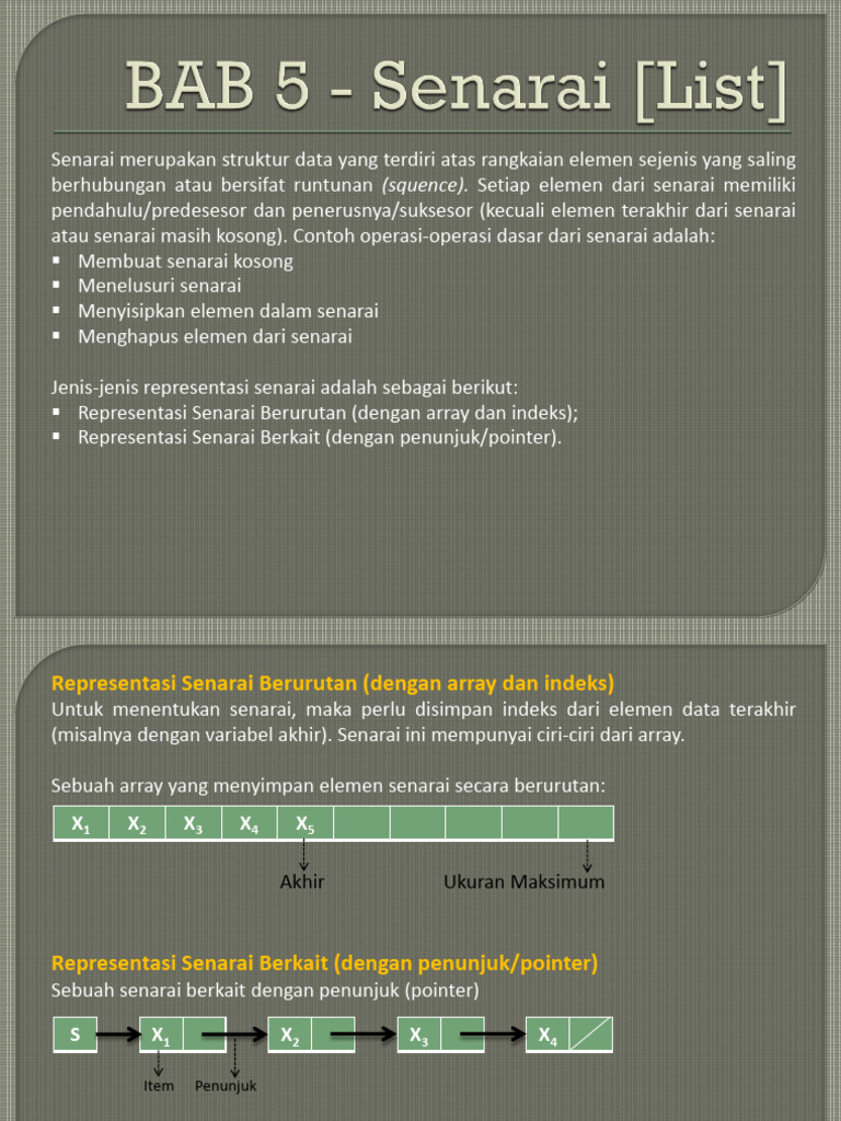 BAB 5 - Senarai (List) | PDF