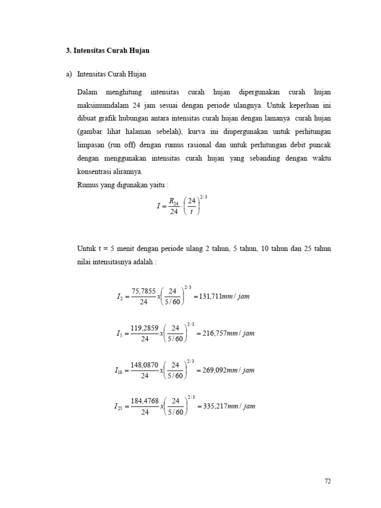 DRAINASE - Aplikasi Perhitungan Debit | PDF