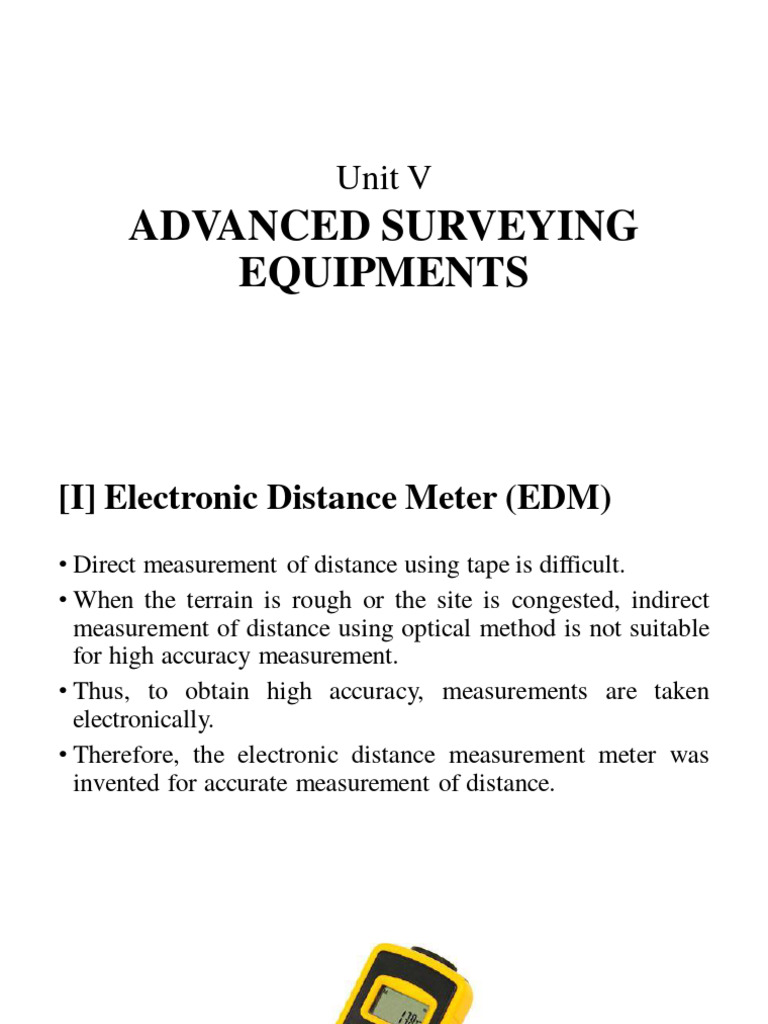 Advanced Surveying Equipments | PDF