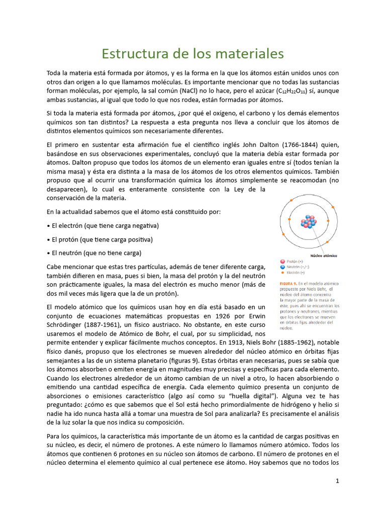 Composición de Los Materiales | PDF | Enlace covalente | Enlace químico