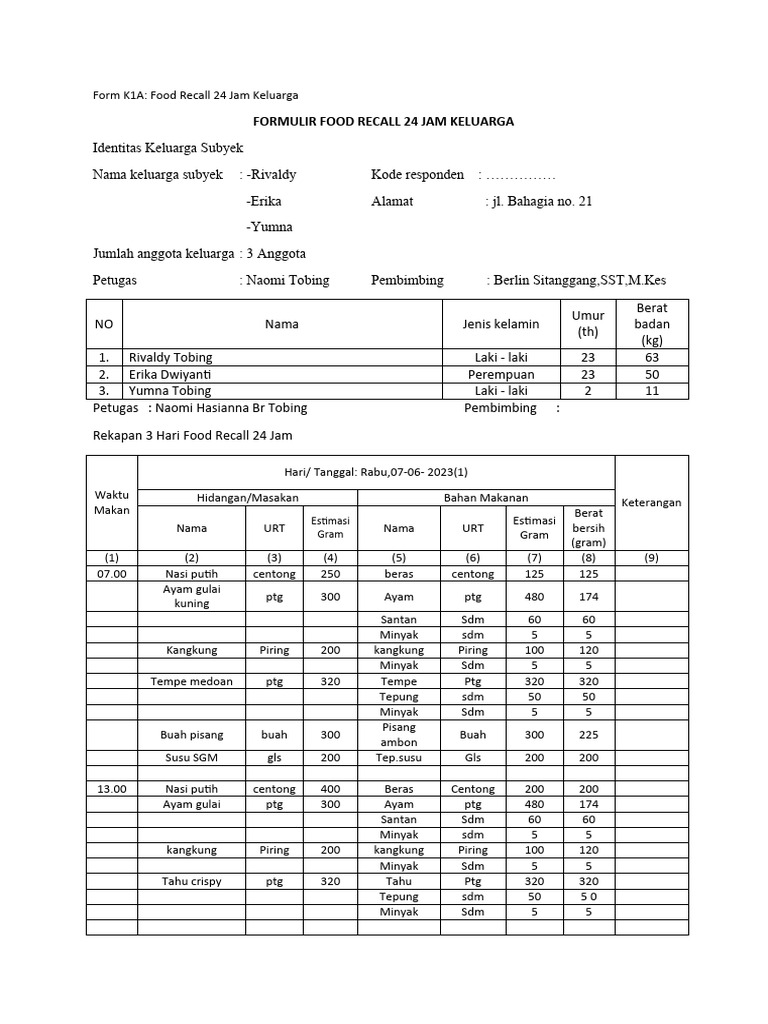 4c Naomi - Form K1a Keluarga SKP | PDF