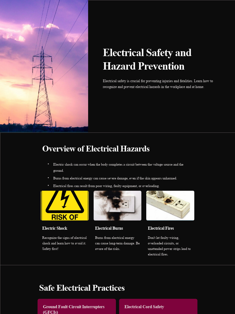 Electrical Safety and Hazard Prevention | PDF | Safety | Occupational ...