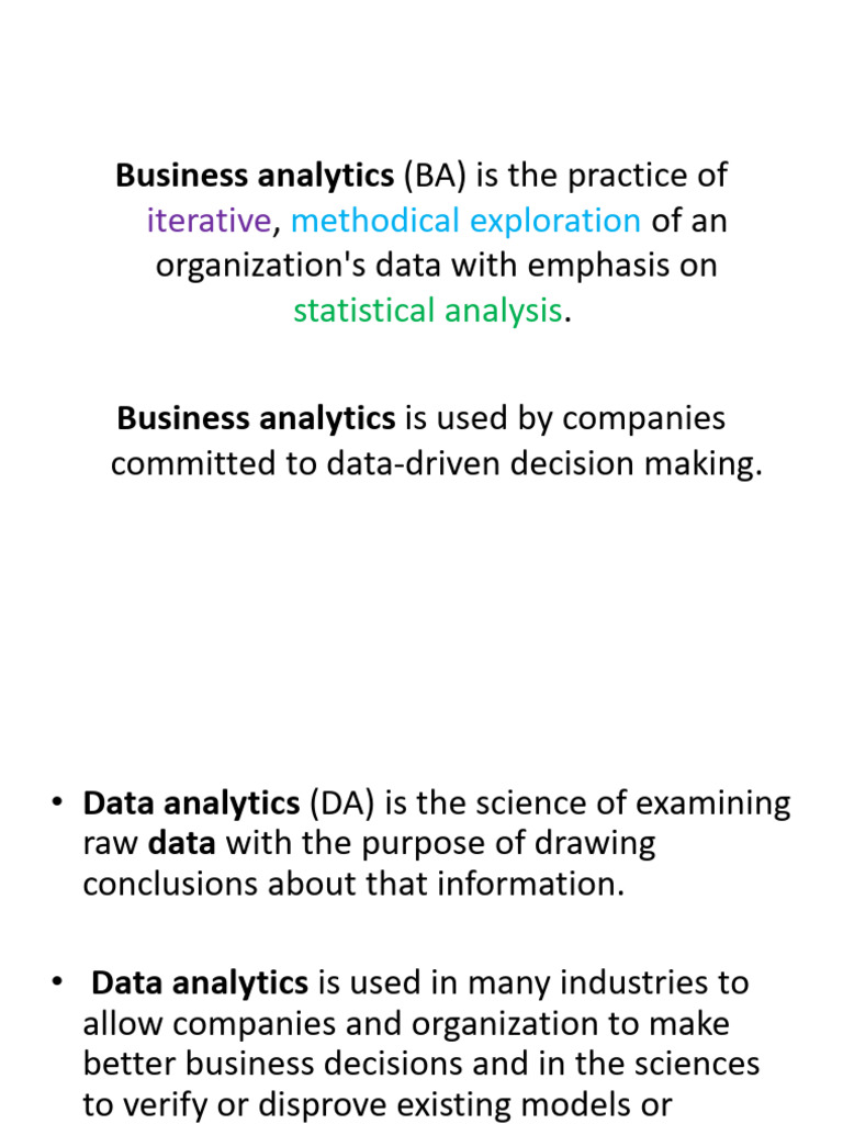 Business Analytics & Applications | PDF | Data Analysis | Analytics