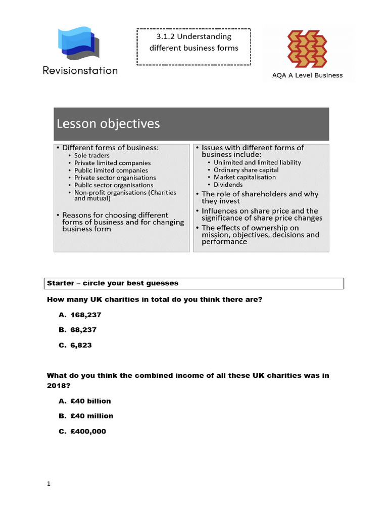 312 Worksheet | PDF | Dividend | Private Law