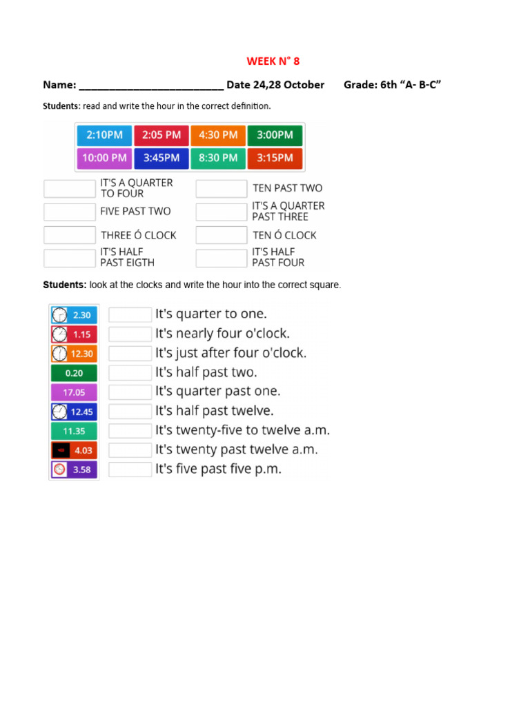 Students - Activity - Week n.8 | PDF