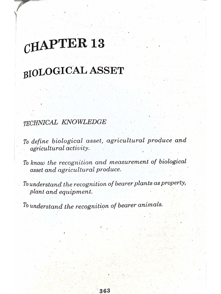 Chapter 13 Biological Asset | PDF