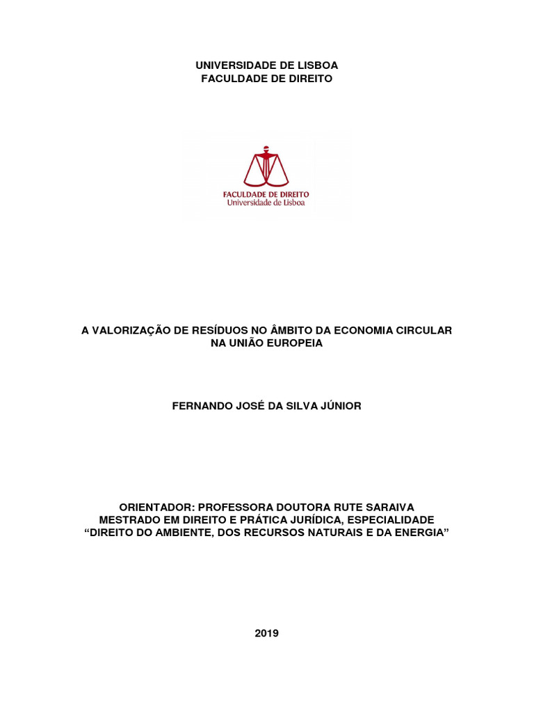 A Valorização de Resíduos No Âmbito Da Economia Circular | PDF ... A Valorização de Resíduos No Âmbito Da Economia Circular | PDF ...