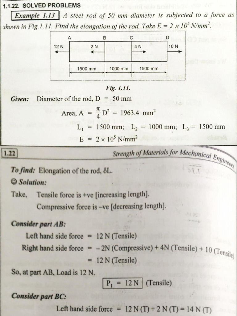 Strength of Material Unit-1,2 - 3 Part-B | PDF