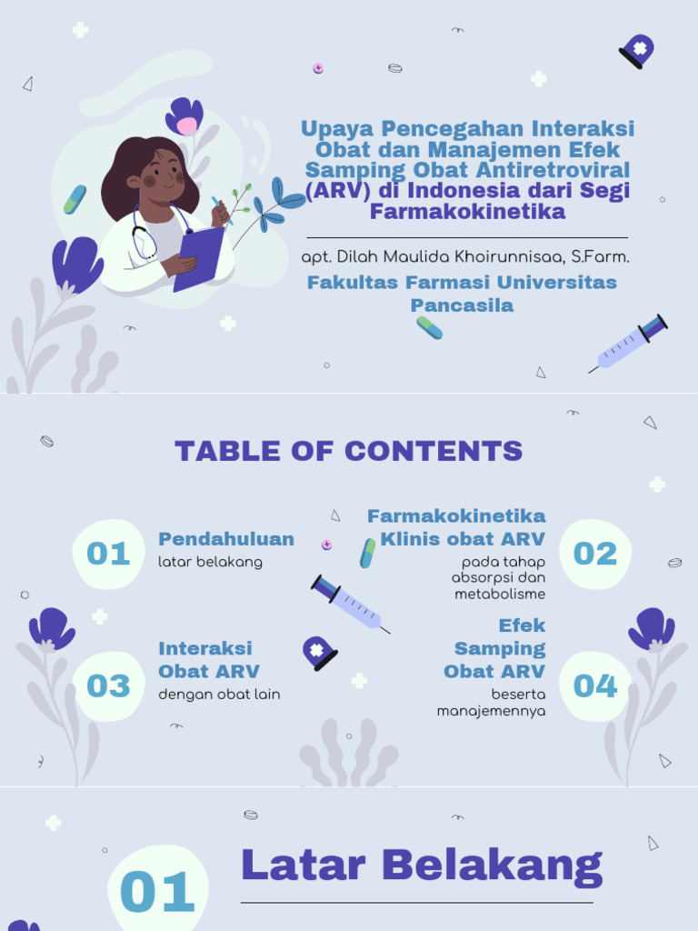 Upaya Pencegahan Interaksi Obat Dan Manajemen Efek Samping Obat Antiretroviral (ARV) Di ...