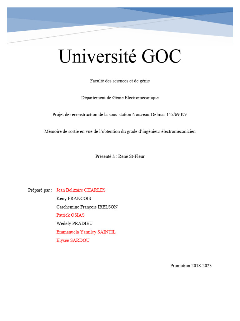 Projet de Fin D'etude Groupe 1 (Autosaved) - 1-3 | PDF