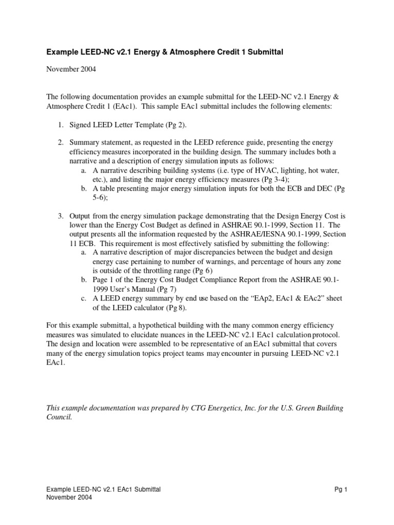 Usgbc Sample Eac1 | PDF