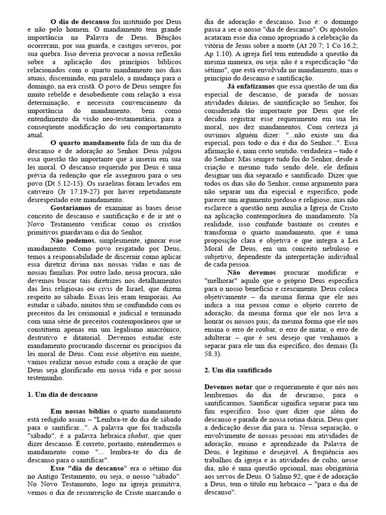 O Dia De Descanso Pdf Shabat Jesus