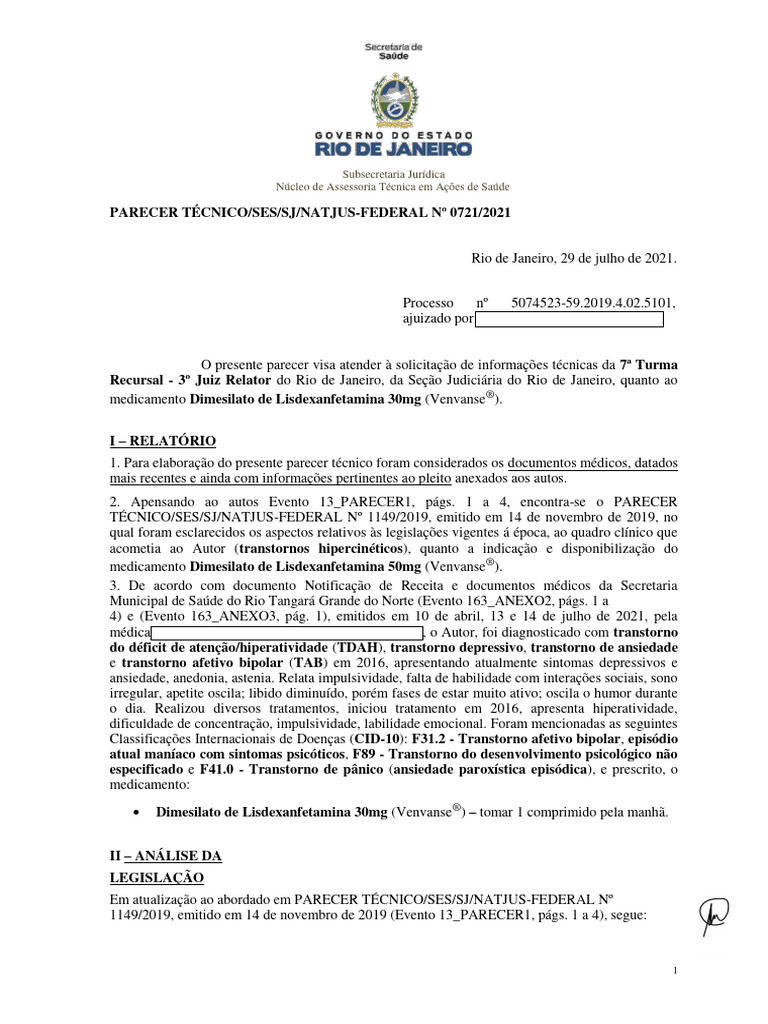 VENVACE Parecer 0721 2021 | PDF