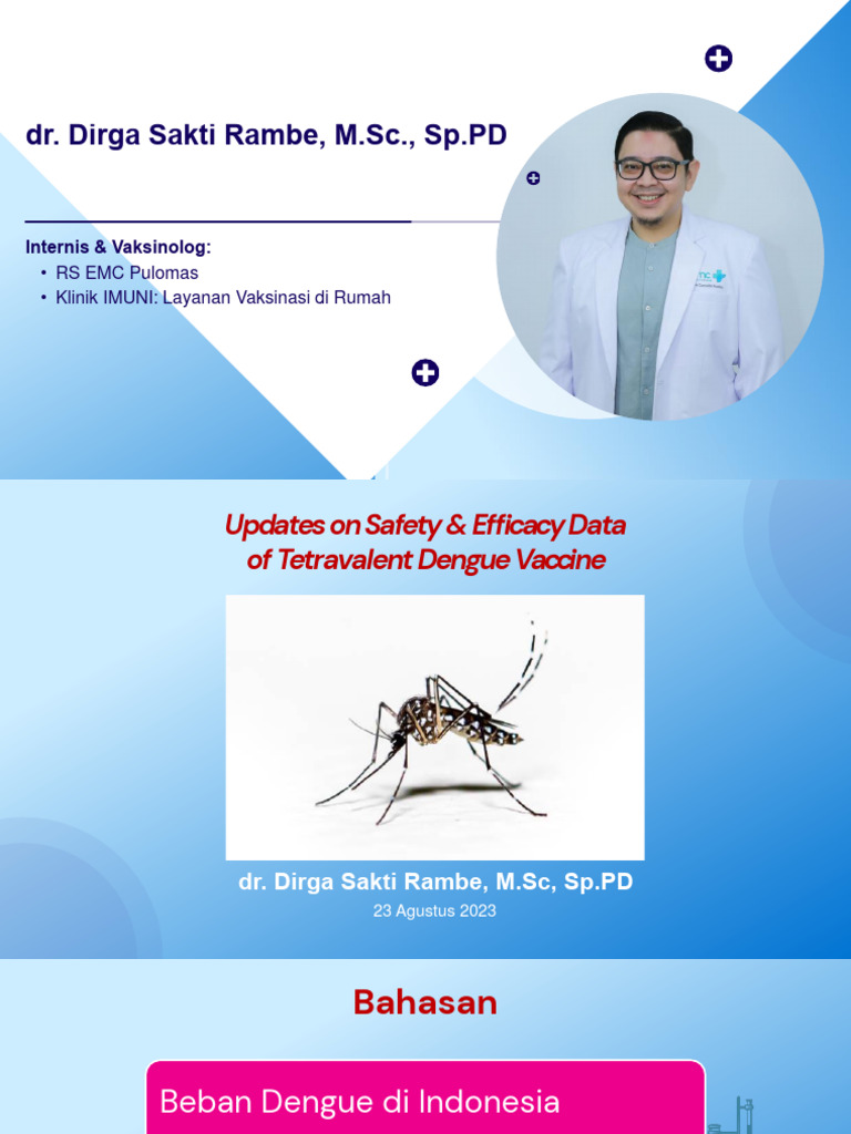 Dr. Dirga - Dengue Vaccine Update | PDF