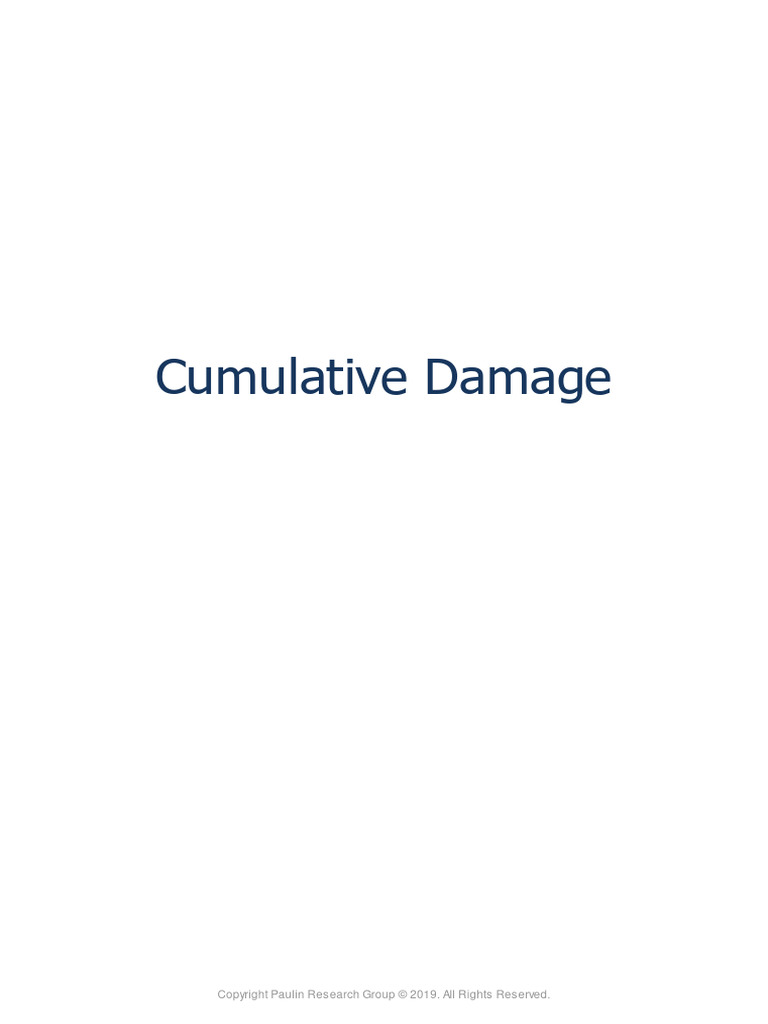 Cumulative Damage | PDF