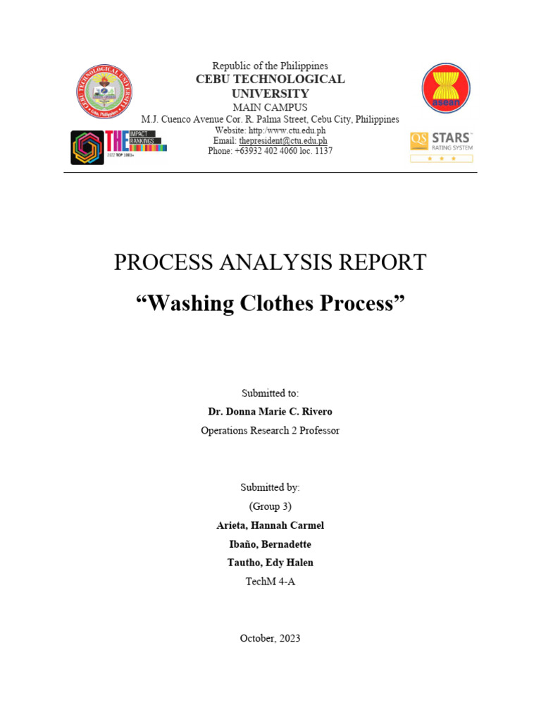 Laundry Process Analysis Report | PDF