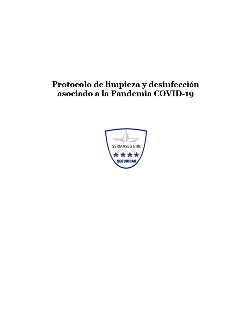 SG. Protocolo LIMPIEZA Y DESINFECCIÓN (ASEO) | PDF | Cloro | Agua
