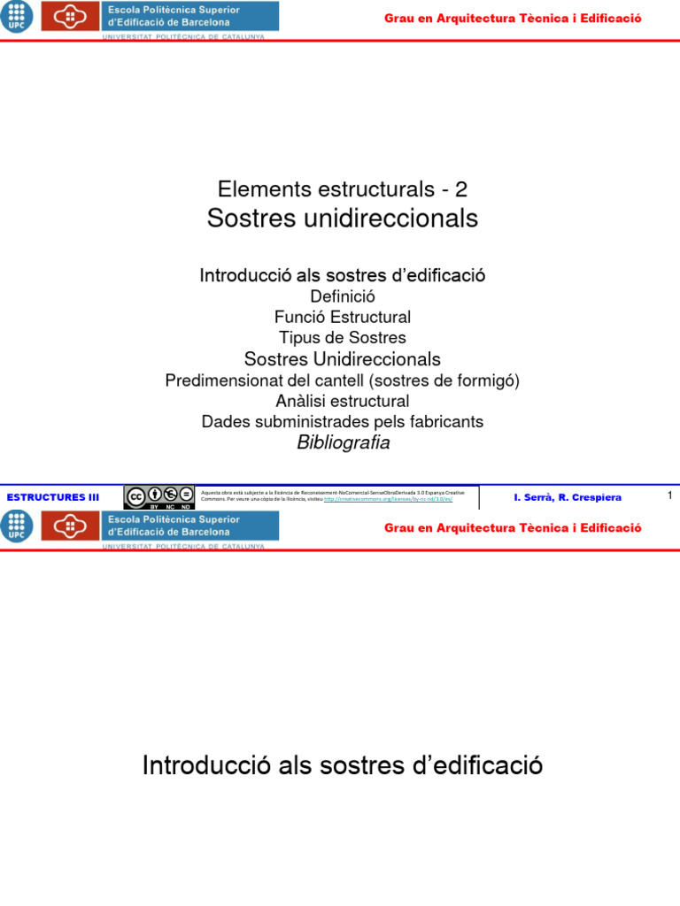 CL 8-Sostres Unidireccionals | PDF