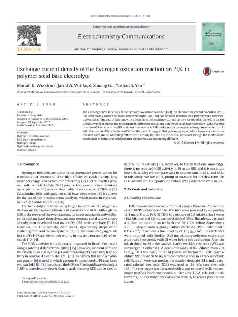 AEMFC H2 Pump, Yushan Yan | PDF | Fuel Cell | Electrolyte