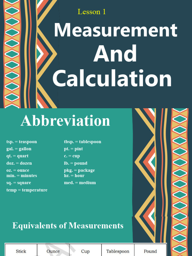 Module 5 Measurements | PDF | Teaspoon | Flour