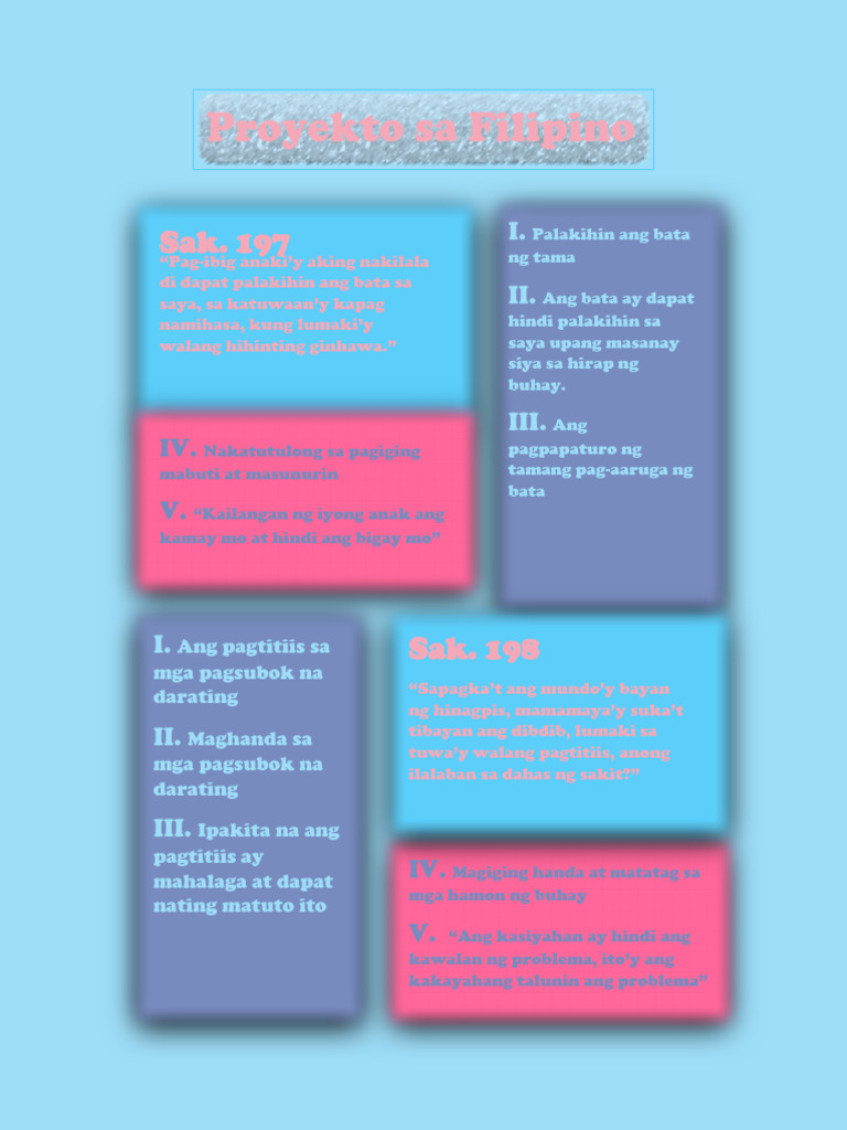 Proyekto Sa Filipino | PDF