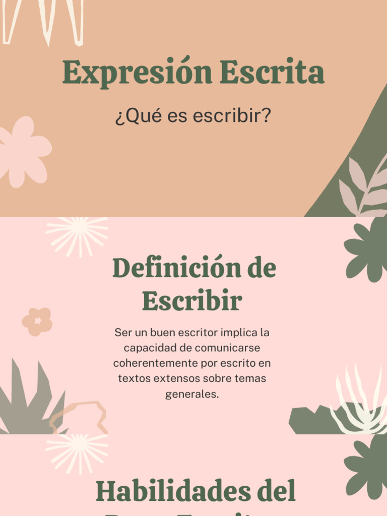 ¿Qué es escribir | PDF