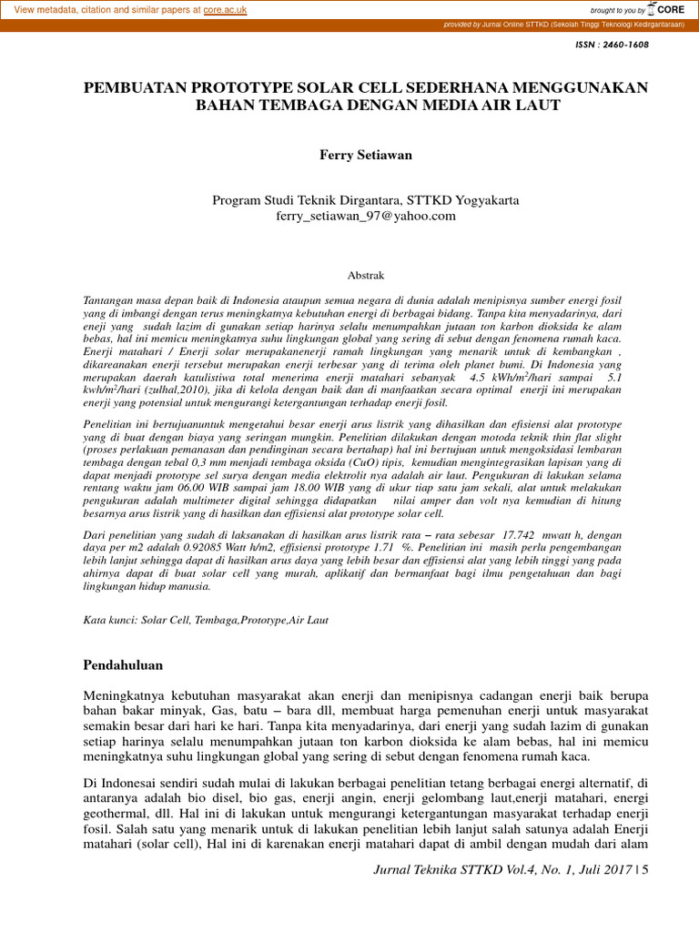 Solar Cell Prototype | PDF
