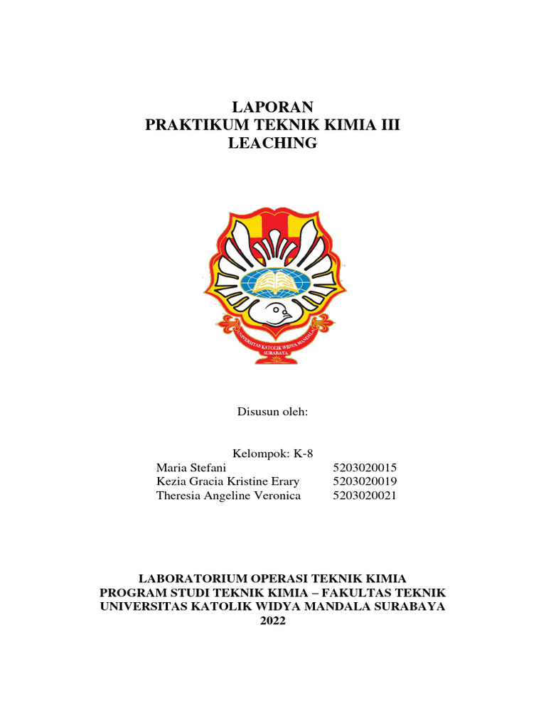 Laporan Praktikum K8 - Leaching | PDF