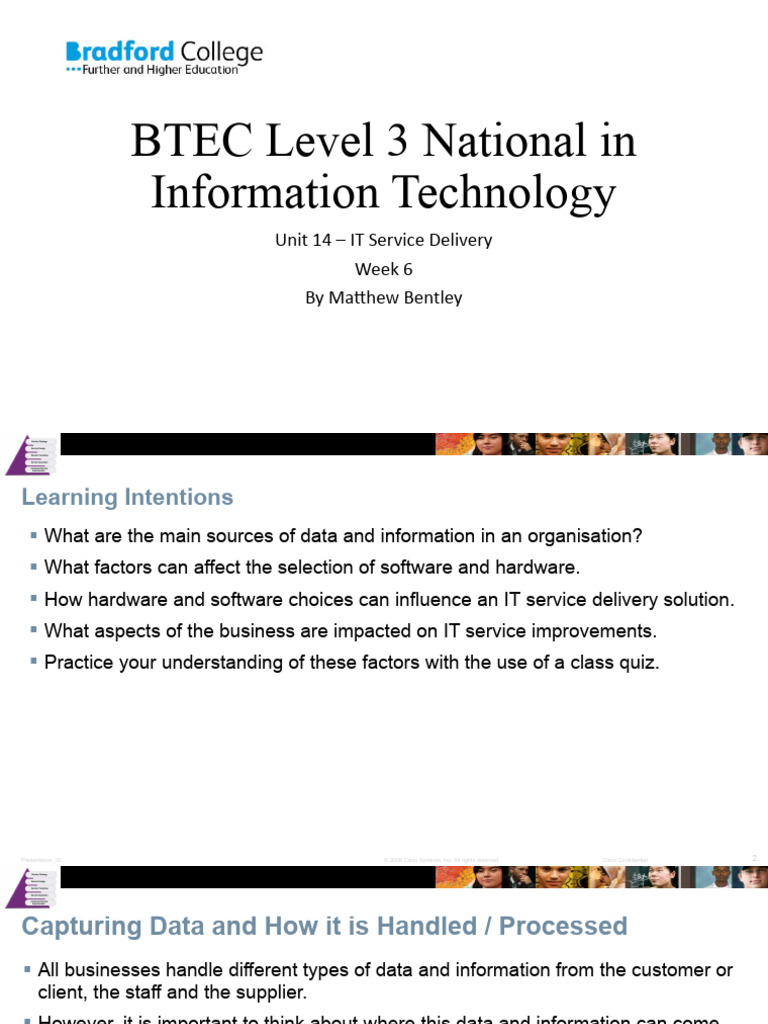 Week 6 Lesson A - Hardware and Software For IT Delivery | Download Free PDF | Computer Hardware ...