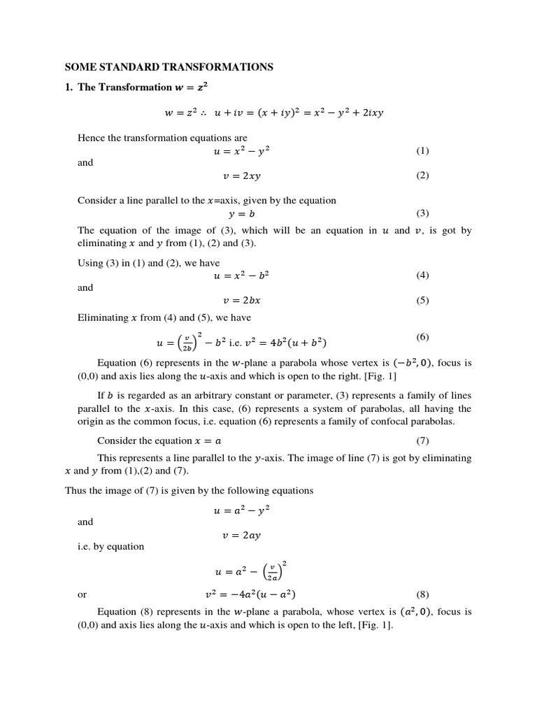 Exponential and Square Transformations (? ? ?, ? 2 ) | PDF ...