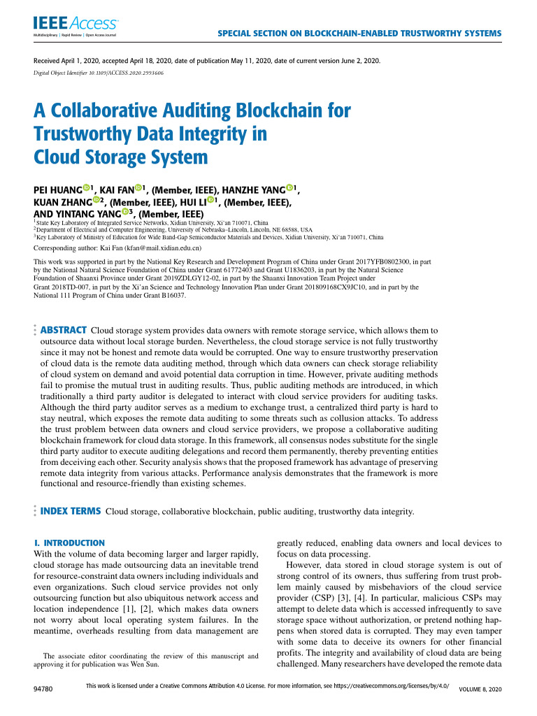 A Collaborative Auditing Blockchain For Trustworthy Data Integrity in ...
