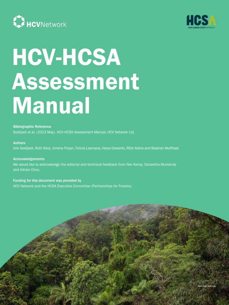 HCV - HCSA Assessment Manual - English (2023) | PDF | Forests | Information