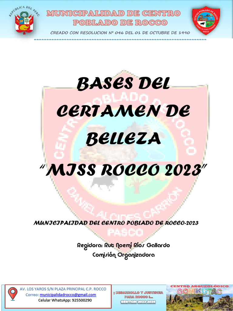 Bases Miss Rocco 2023 | PDF