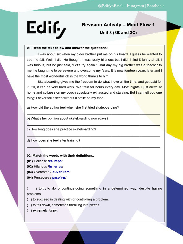 Mind Flow 1 - 3B 3C | PDF