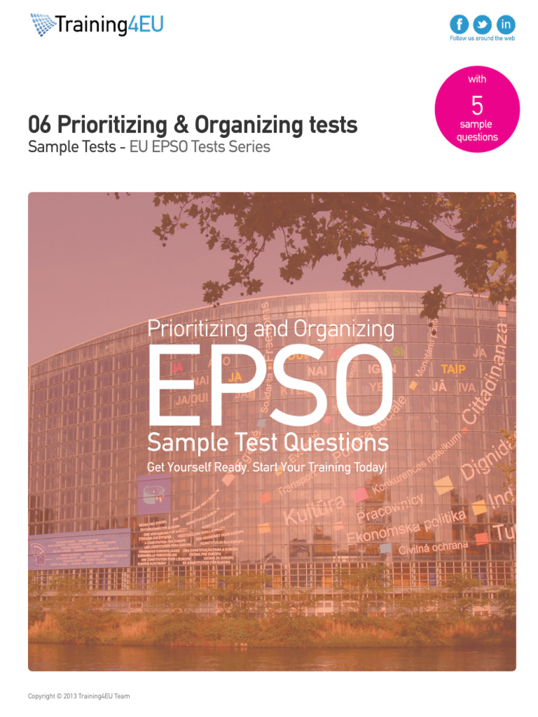 Organizing Tests EU EPSO | PDF Organizing Tests EU EPSO | PDF