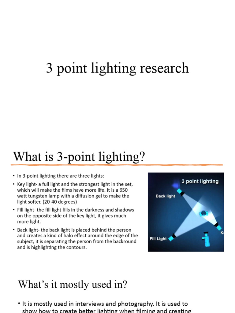 3 Point Lighting | PDF