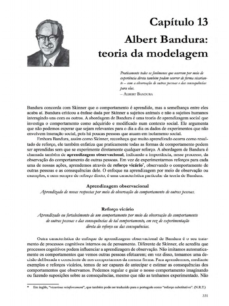 Texto 08 - Albert Bandura Teoria Da Modelagem (SCHULTZ) | PDF