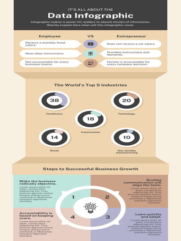 Minimalist Business Data Infographic | PDF | Communication ...